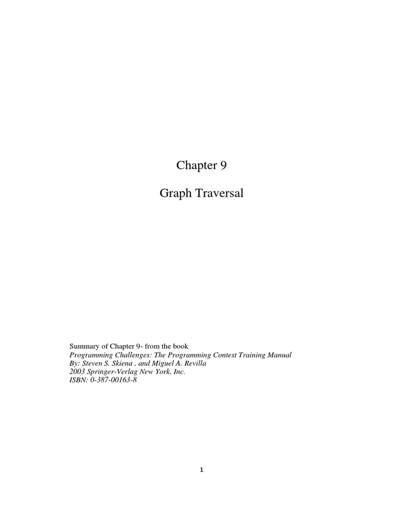 Chapter 9 - Graph Traversal | PDF | Vertex (Graph Theory) | Graph Theory Chapter 9 - Graph Traversal | PDF | Vertex (Graph Theory) | Graph Theory