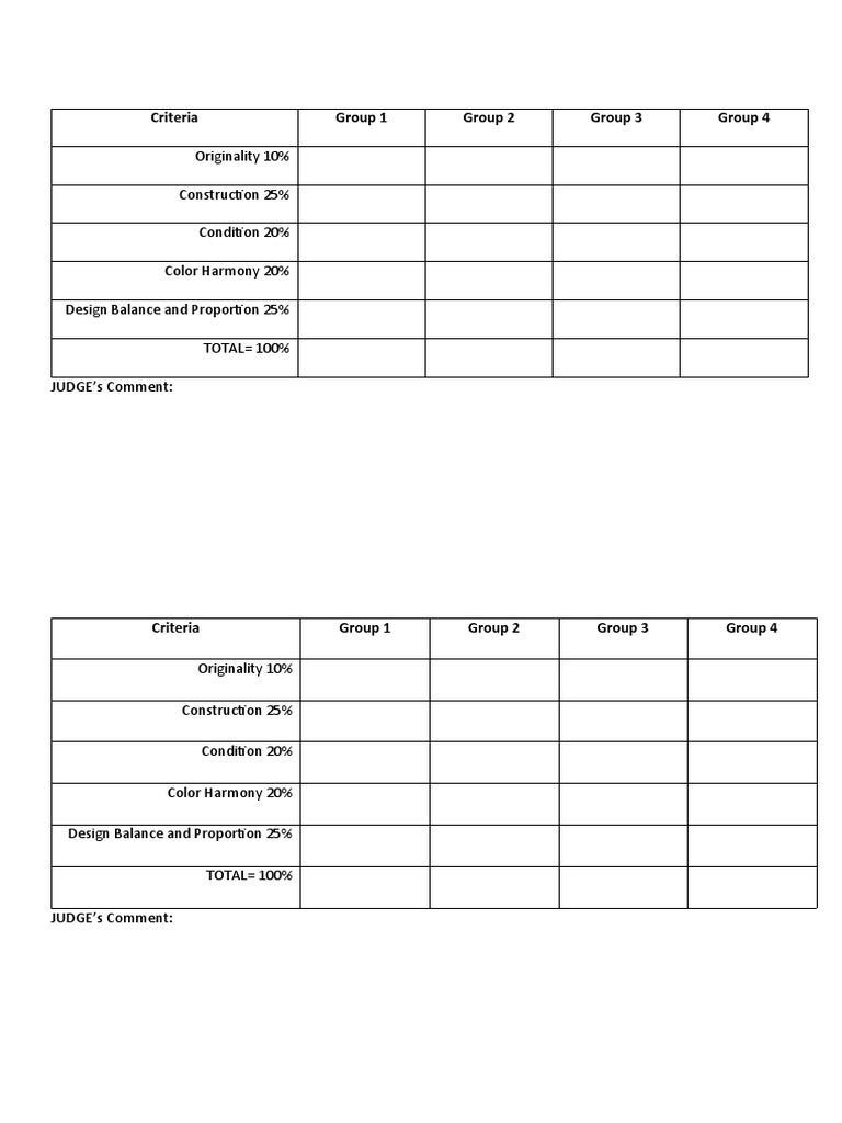 Design Evaluation Criteria Summary | PDF