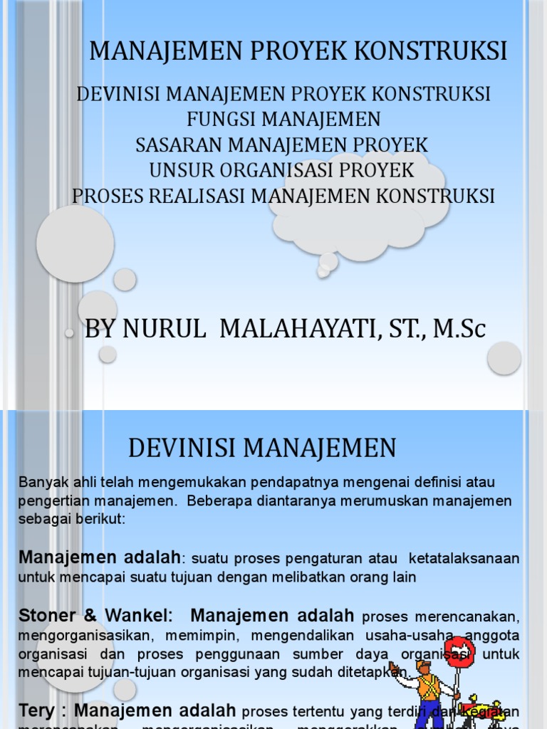 Manajemen Proyek Konstruksi: Definisi dan Fungsi | PDF