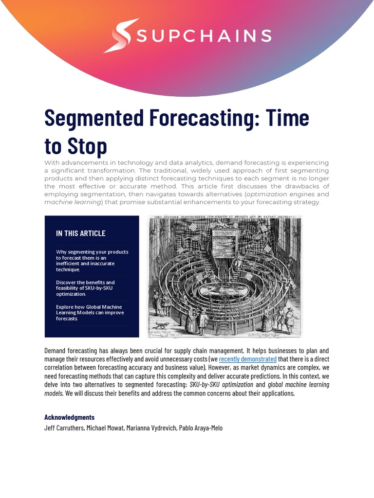 Segmentation And Forecasting Pdf 
