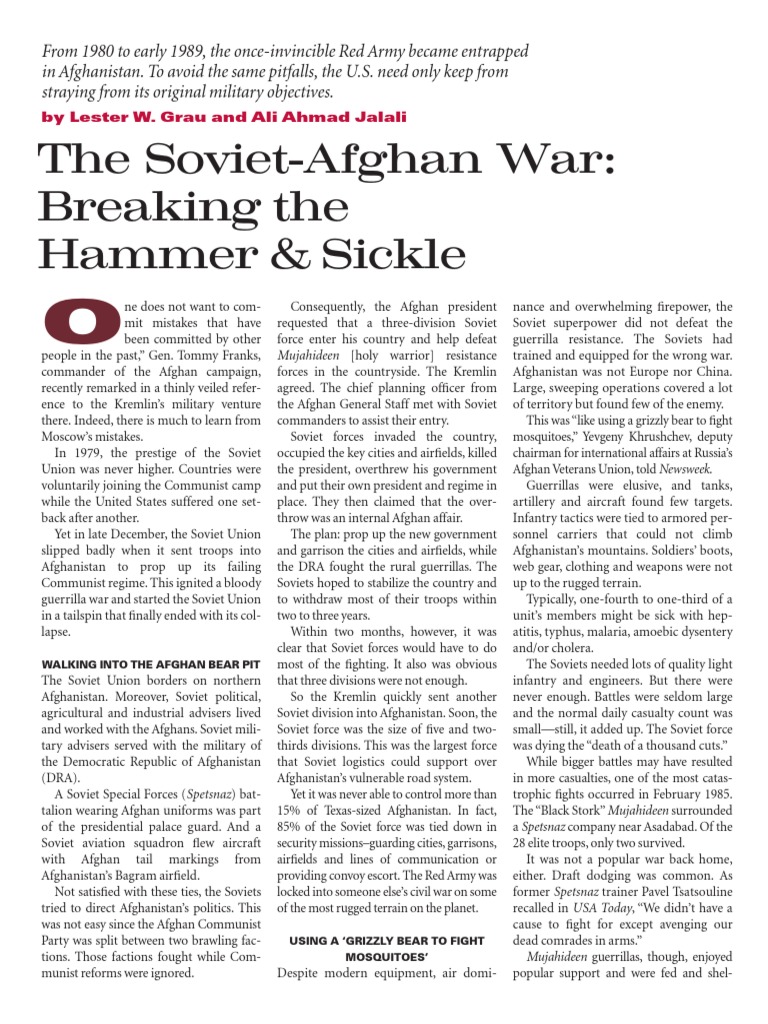 0203 - Soviet-Afghan War | PDF | Anti Tank Warfare | Afghanistan