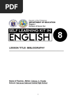 Lesson Plan (Bibliography) | PDF | Lesson Plan | Bibliography