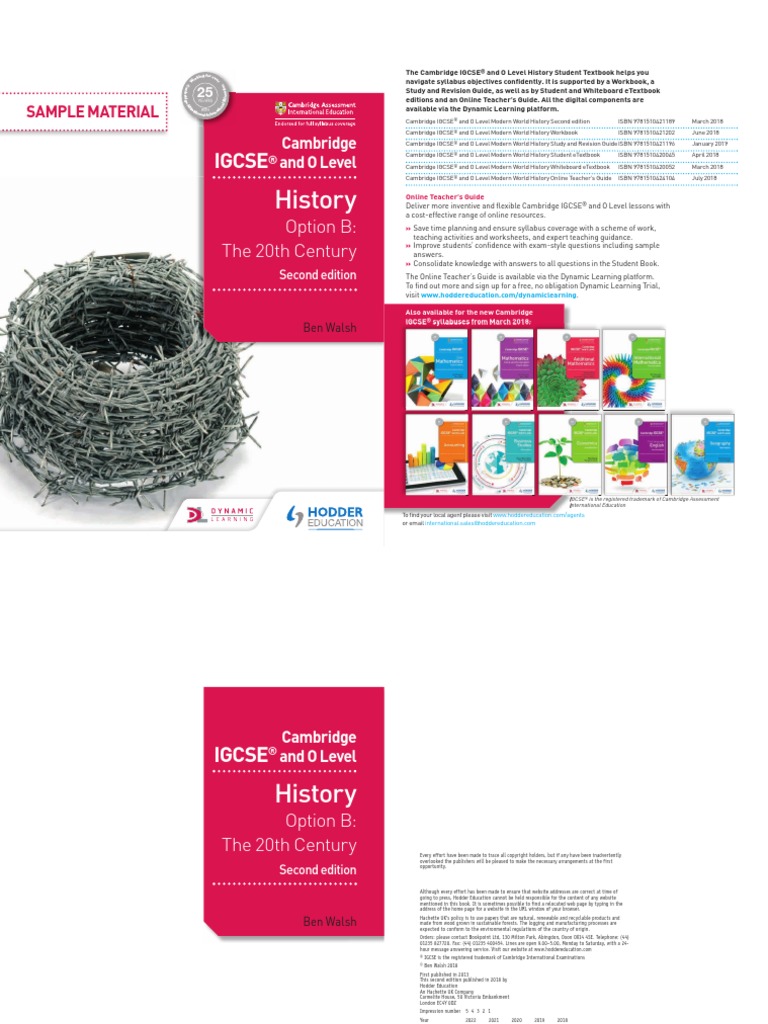 Cambridge IGCSE O Level History SAMPLE WEB | PDF