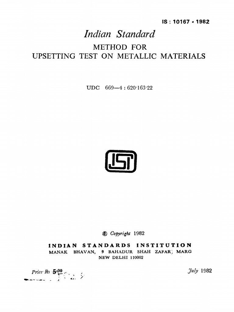 Is 10167-1982 - 8750 | PDF