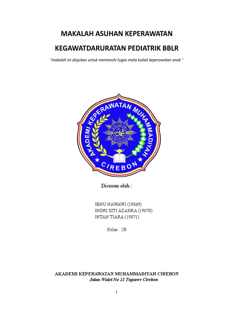 Makalah BBLR 2 | PDF | Pengembangan Diri | Kesehatan Holistik