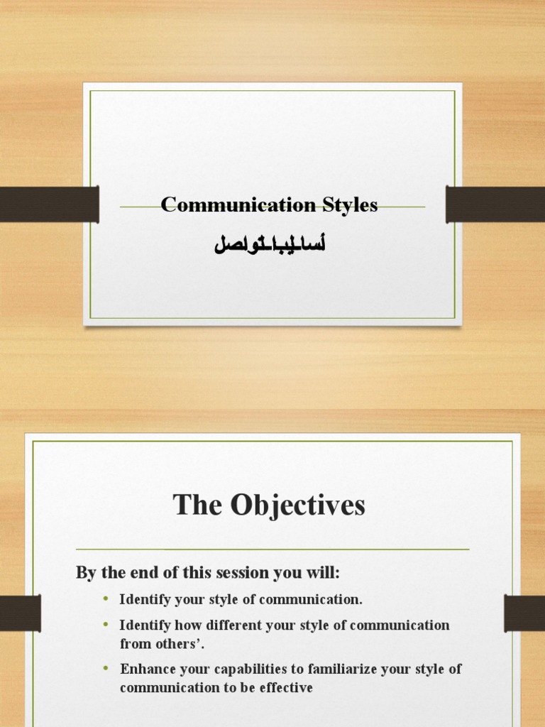 B. Preview of Communication Styles (English) | PDF