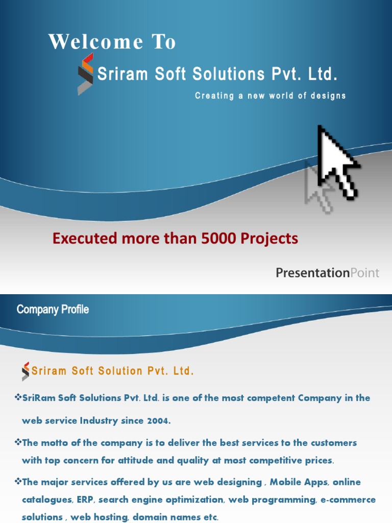 Sriram Soft Solutions Presentation | PDF | World Wide Web | Internet & Web