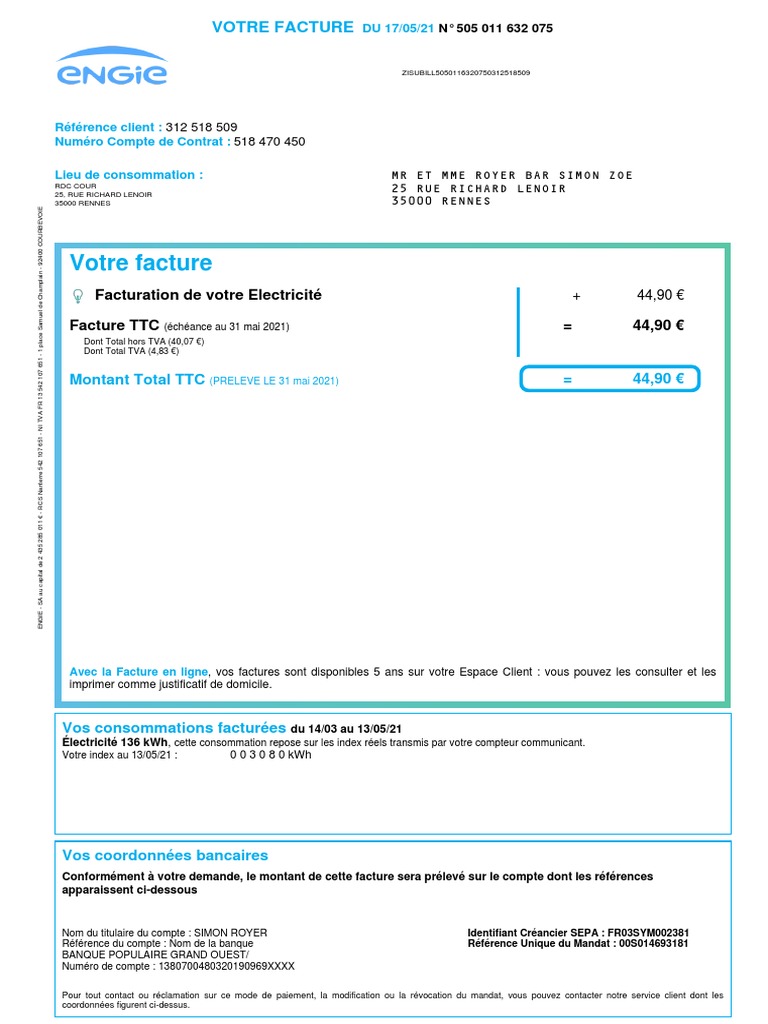 facture-electricité | PDF