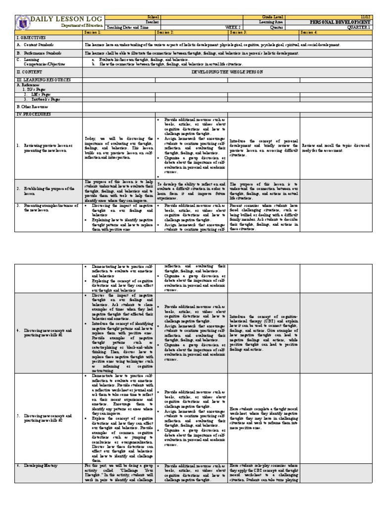 Perdev Q1 Week2 | PDF | Thought | Feeling