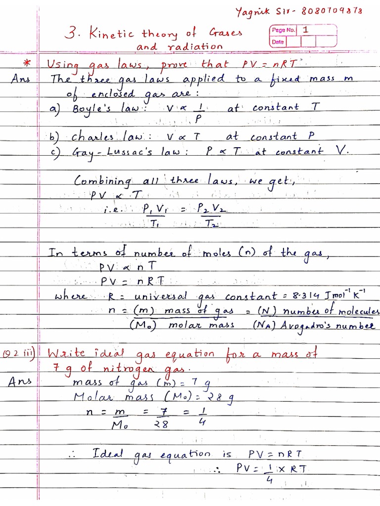 Kinetic Theory of Gases and Radiation | PDF