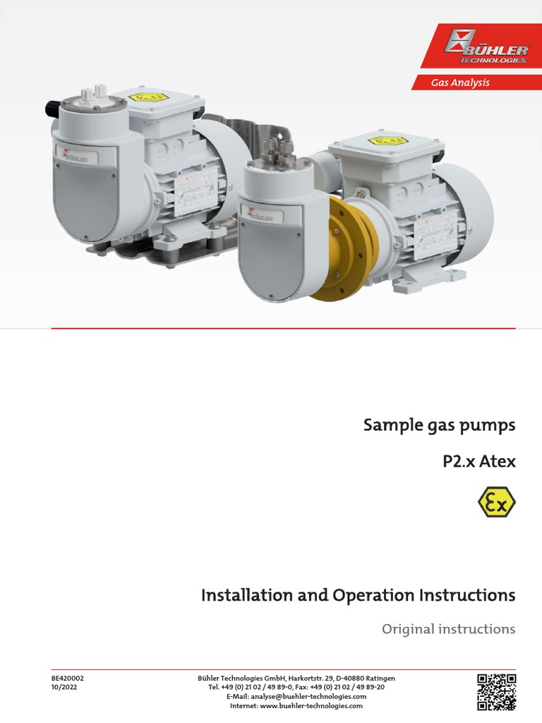 BE420002 P2.x ATEX | PDF | Pump | Electric Motor