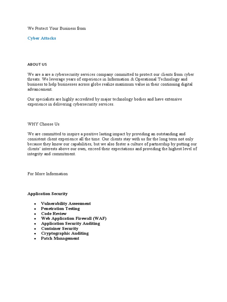 We Protect Your Business From Pdf Security Computer Security
