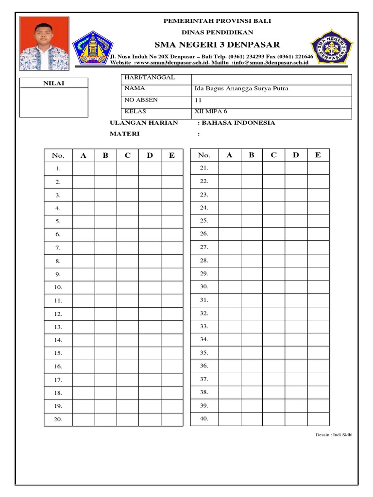 KERTAS ULANGAN Bindo | PDF
