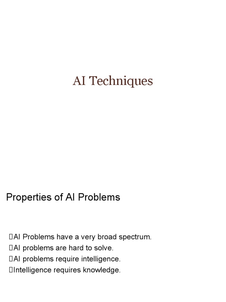 Ai Techniques | PDF