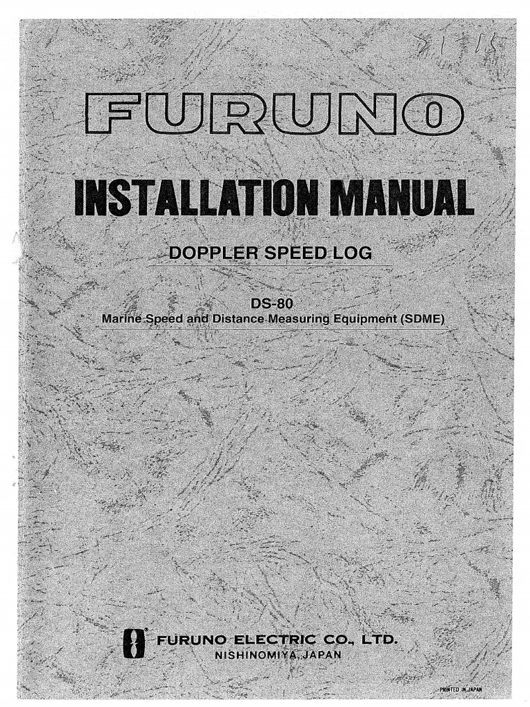 INSTALLATION_DOPPLER SPEED LOG-DS 80 | PDF | Screw | Pipe (Fluid ...