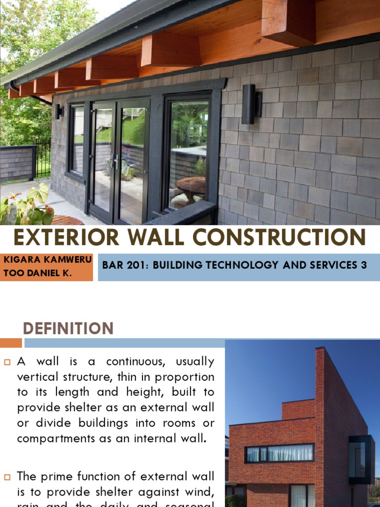 Types and Functions of Exterior Walls | PDF | Wall | Concrete