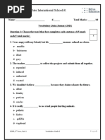Grade 8 English Unit 1 Test | PDF | Linguistics | Grammar