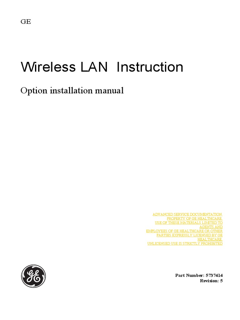 Wireless LAN Installation Manual - IM - 5737414 - 5 | PDF