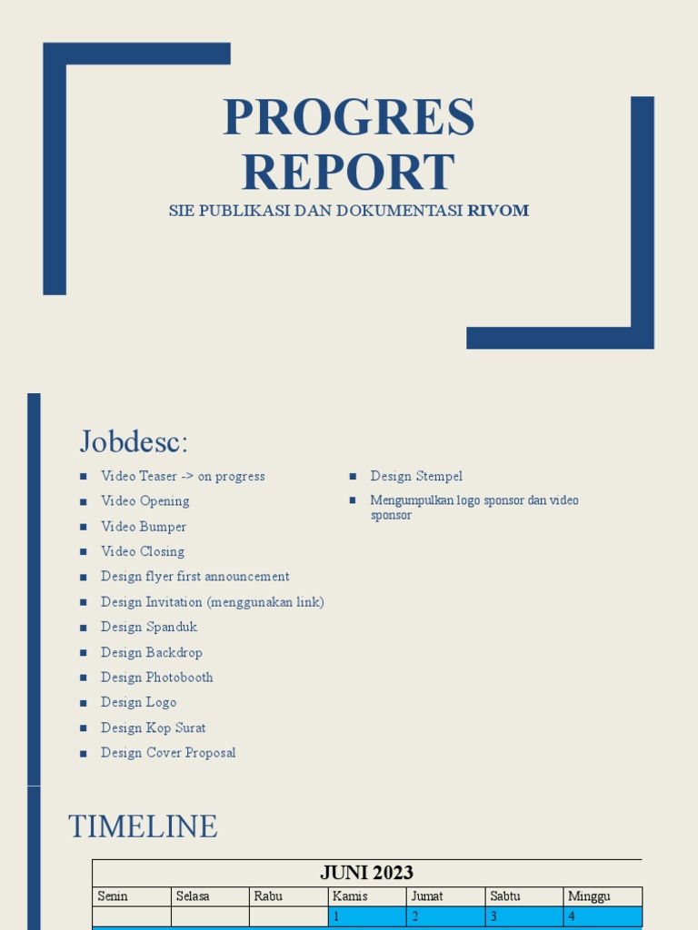 Progres Publikasi RIVOM 2023 | PDF