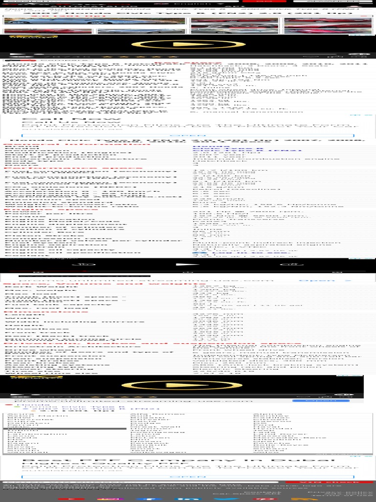 2007 Honda Civic Type R (FN2) 2.0 (201 HP) Technical Specs, Data, Fuel Consumption, Dimensions | PDF