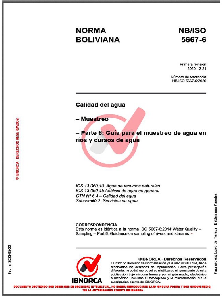 NB_ISO 5667- 6_ 2020 | PDF