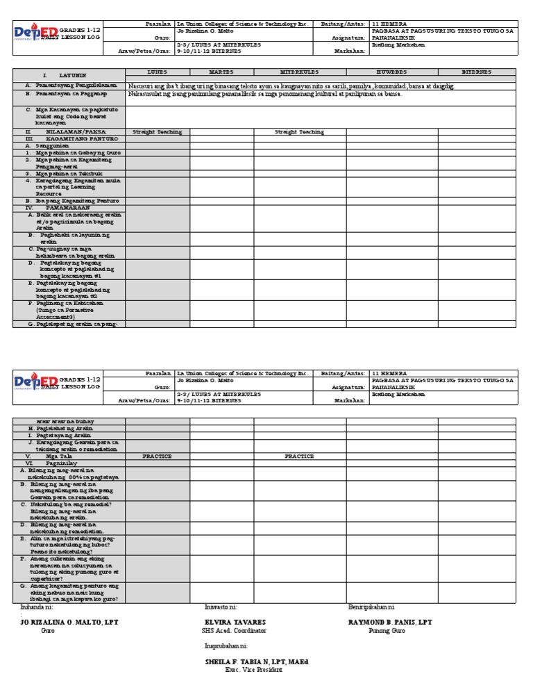 DLL Pagbasa Week 3 | PDF