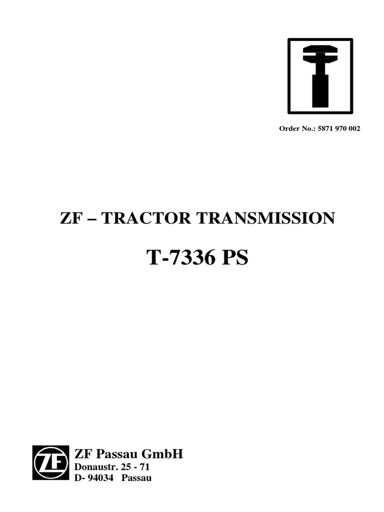 Service Manual ZF T-7336 PS (Preview) | PDF