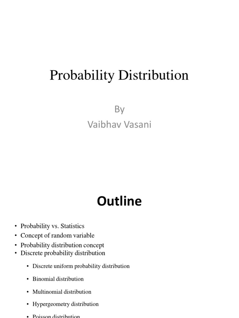 1.6 Probability Distribution | PDF