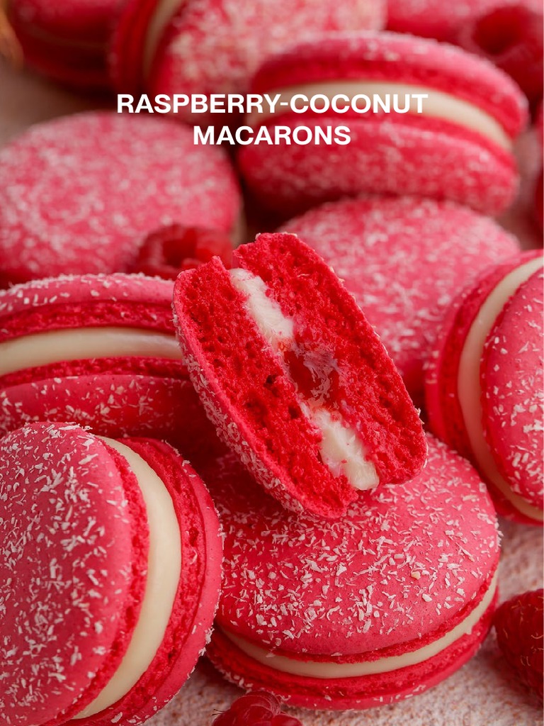 Raspberry–Coconut Macarons KICA | PDF | Macaron | Chocolate