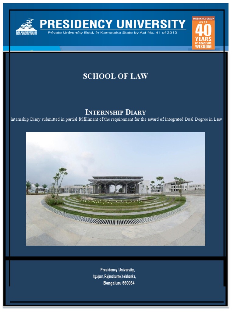 Internship Diary Format SoL | PDF | Advocate | Justice