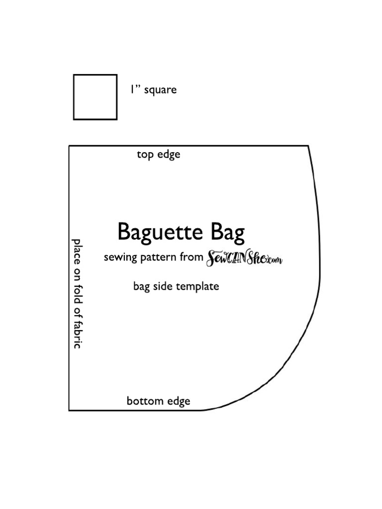 Baguette Bag Pattern Templates From SewCanShe | PDF