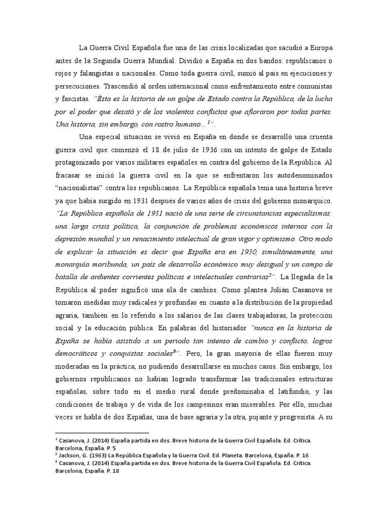 1 - La Guerra Civil Española | PDF | guerra civil Española | España