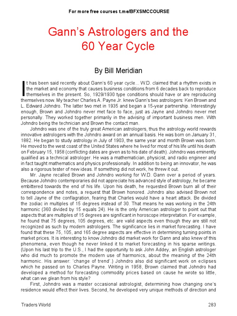 Meridian, B. (1988) - Gann's 60 Year Cycle (3 P.) | PDF | Horoscope ...