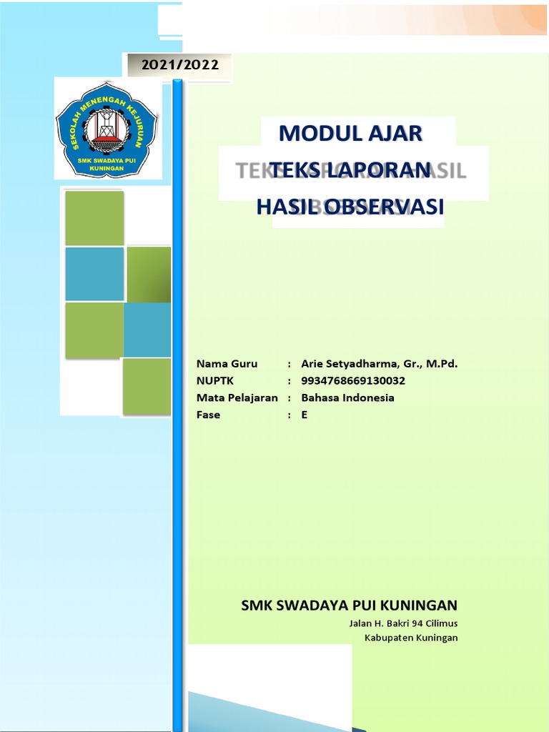 modul-ajar-teks-laporan-hasil-observasi | PDF