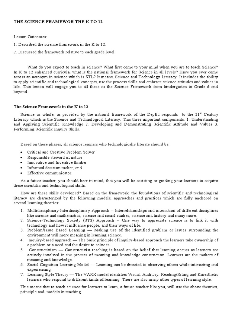 Spec 1 Modules 1 | PDF | Science | Learning