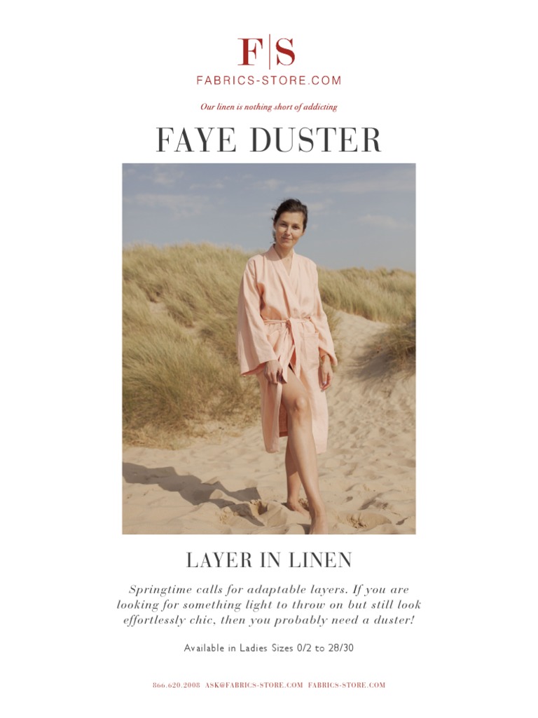 Fabrics-store-Faye Linen Duster Pattern-1 | PDF