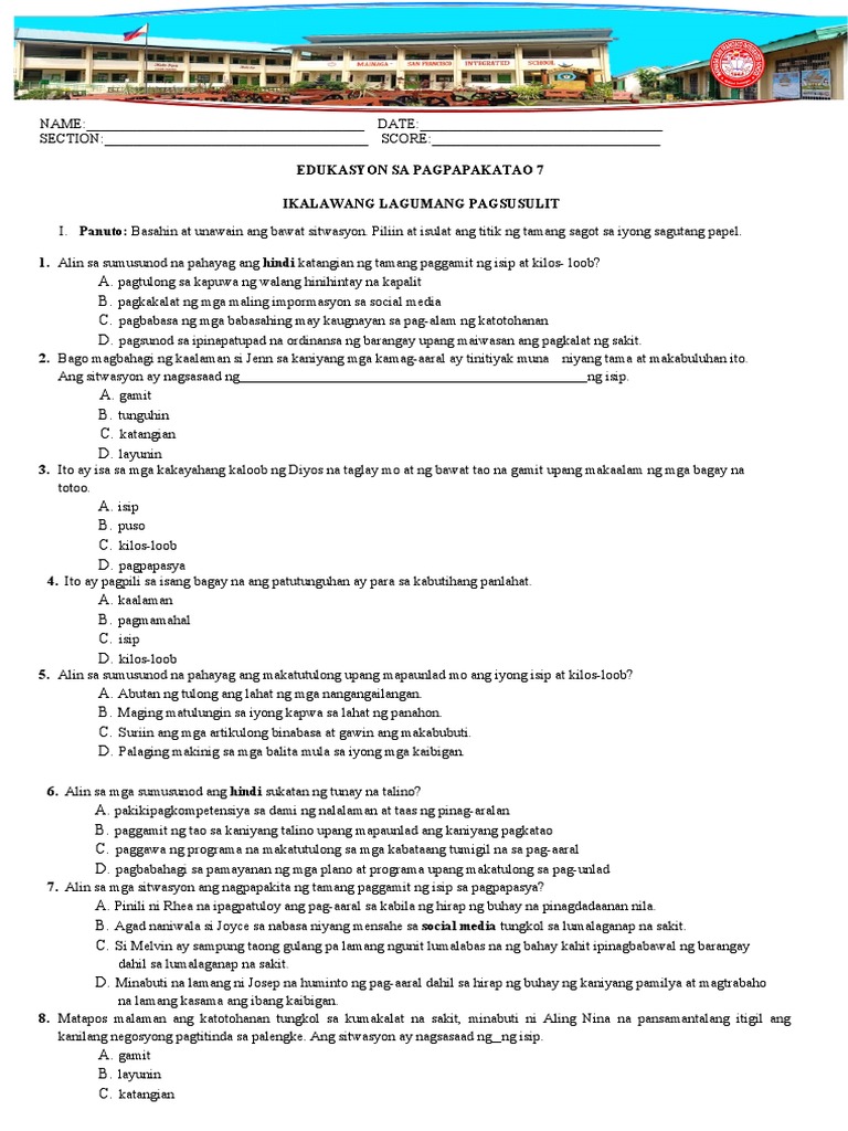 2ND PERIODICAL TEst ESP | PDF