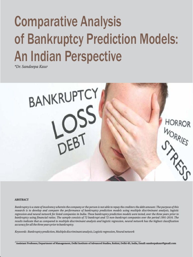 19 28 Comparative Analysis Of Bankruptcy Pdf Dependent And Independent Variables Logistic