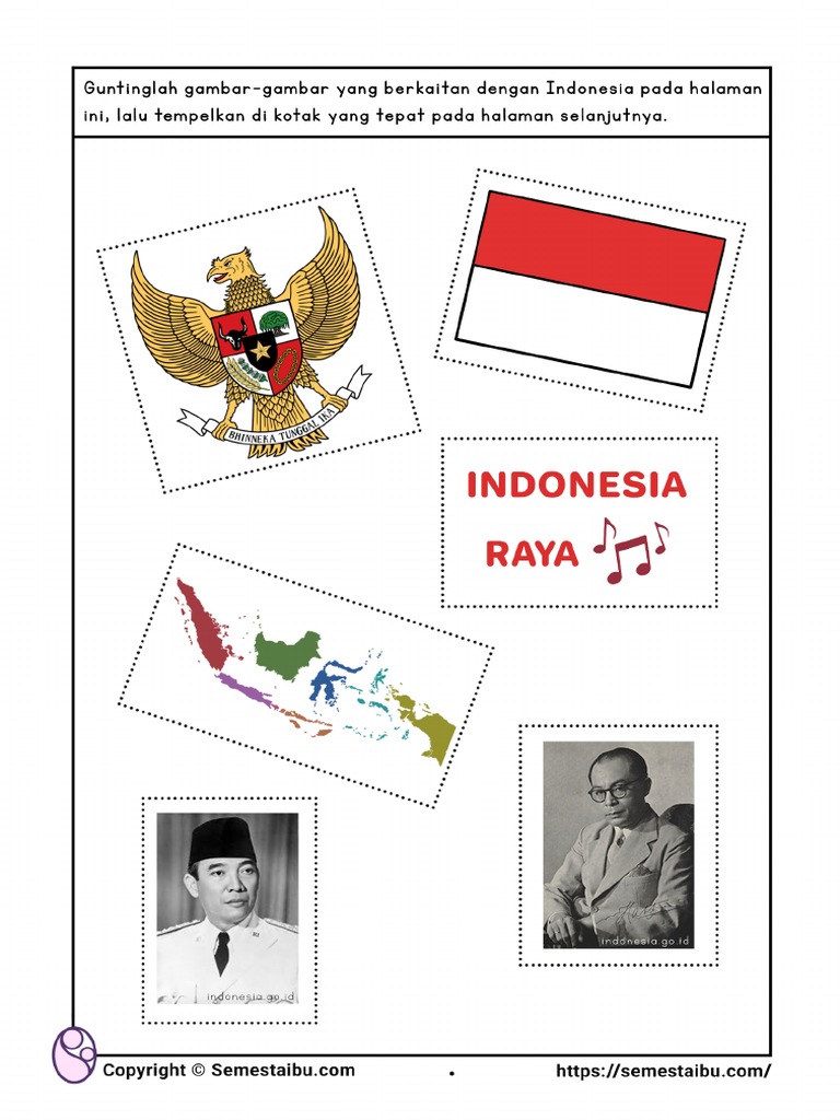 Tema Tanah Airku - Gunting Tempel Atribut Negara - 1 | PDF