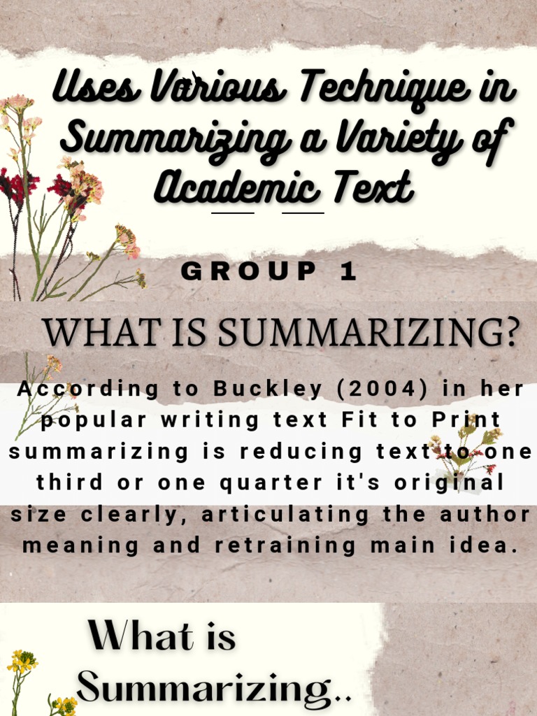 EAPP Module 2 ( Various Techniques in Summarizing a Variety of Academic Text) | PDF