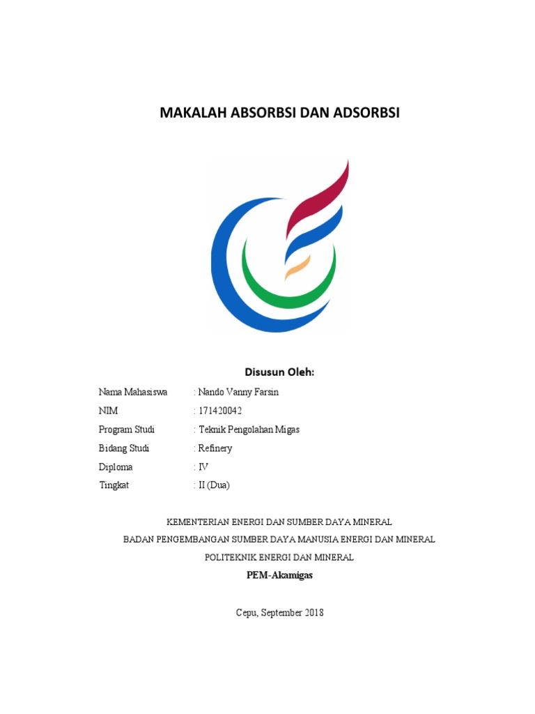 Makalah Absorbsi Dan Adsorbsi | PDF