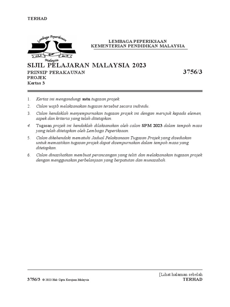 2023 3756 - 3 Projek PA - Unlocked | PDF