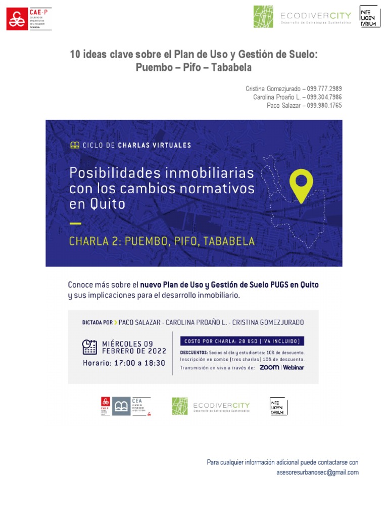 10 Ideas Claves Puembo Pifo Tababela | PDF | Planificación urbana | Área rural