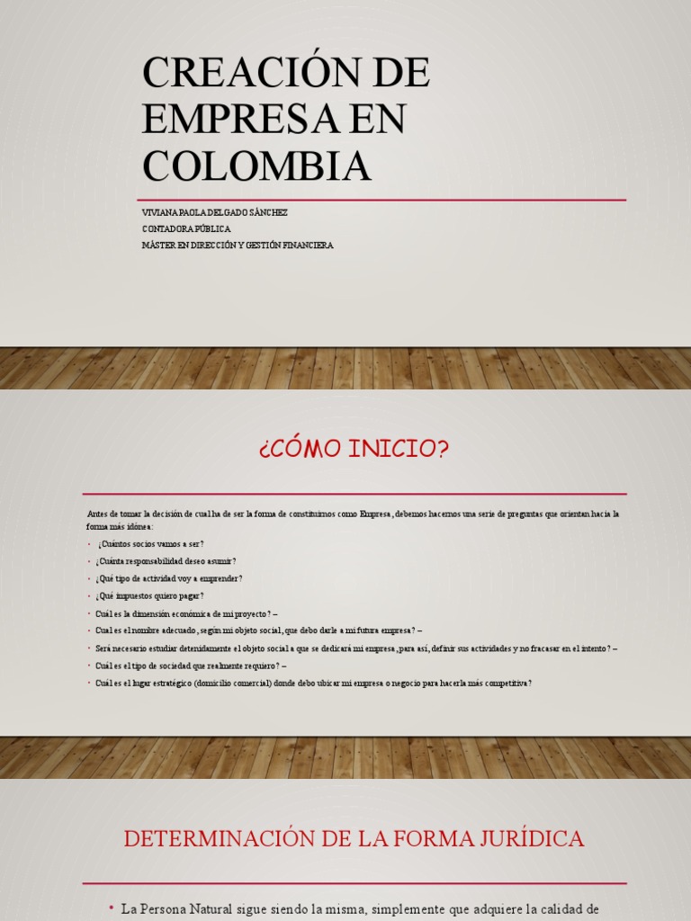 Creación de Empresa en Colombia | PDF | Sociedad de responsabilidad limitada | Business