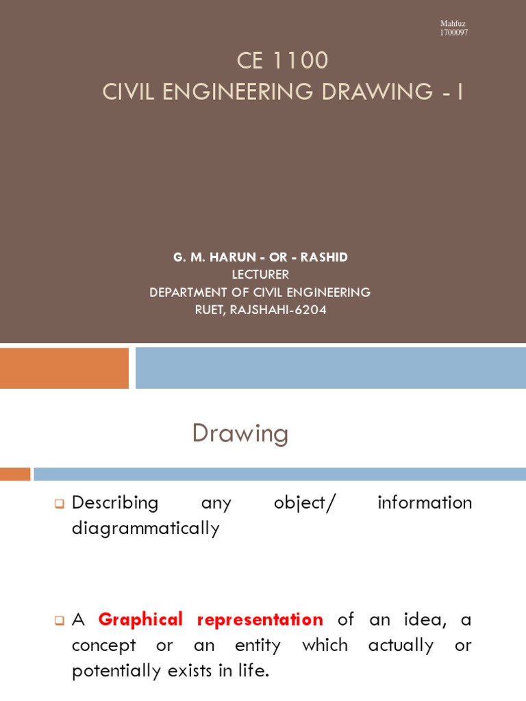 Civil Drawing 1101 | PDF