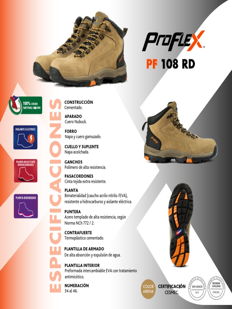 Nueva Ficha Tecnica PROFLEX PF0108RD | PDF
