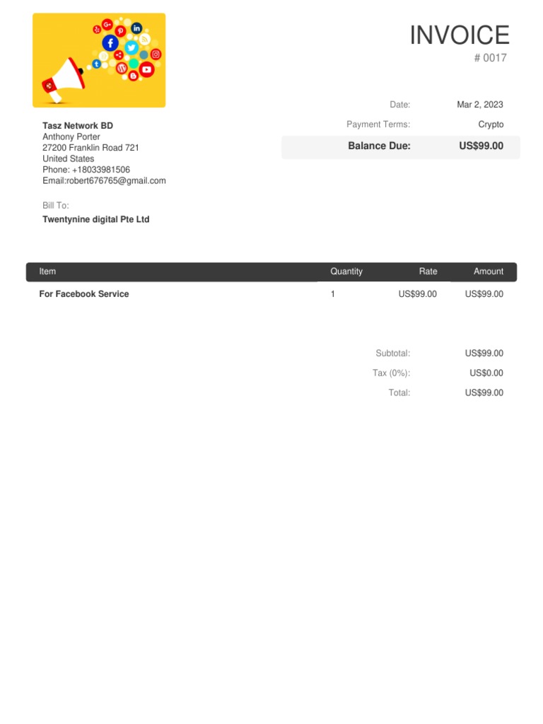 Invoice # 0017 | PDF