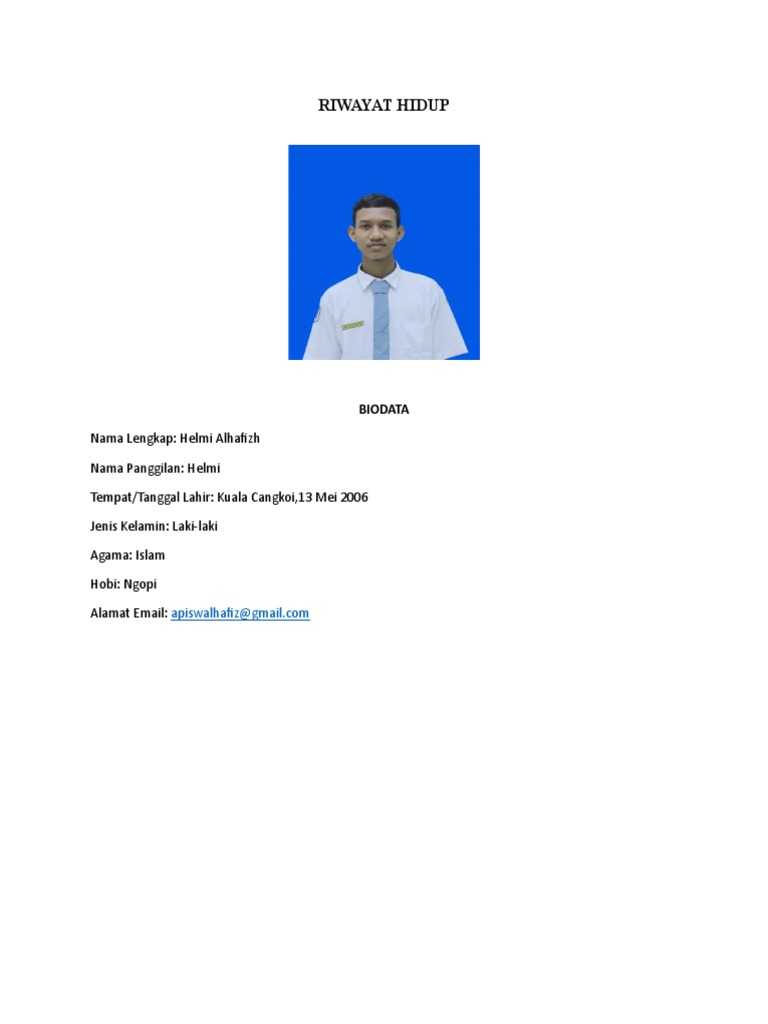 Riwayat Hidup Pdf