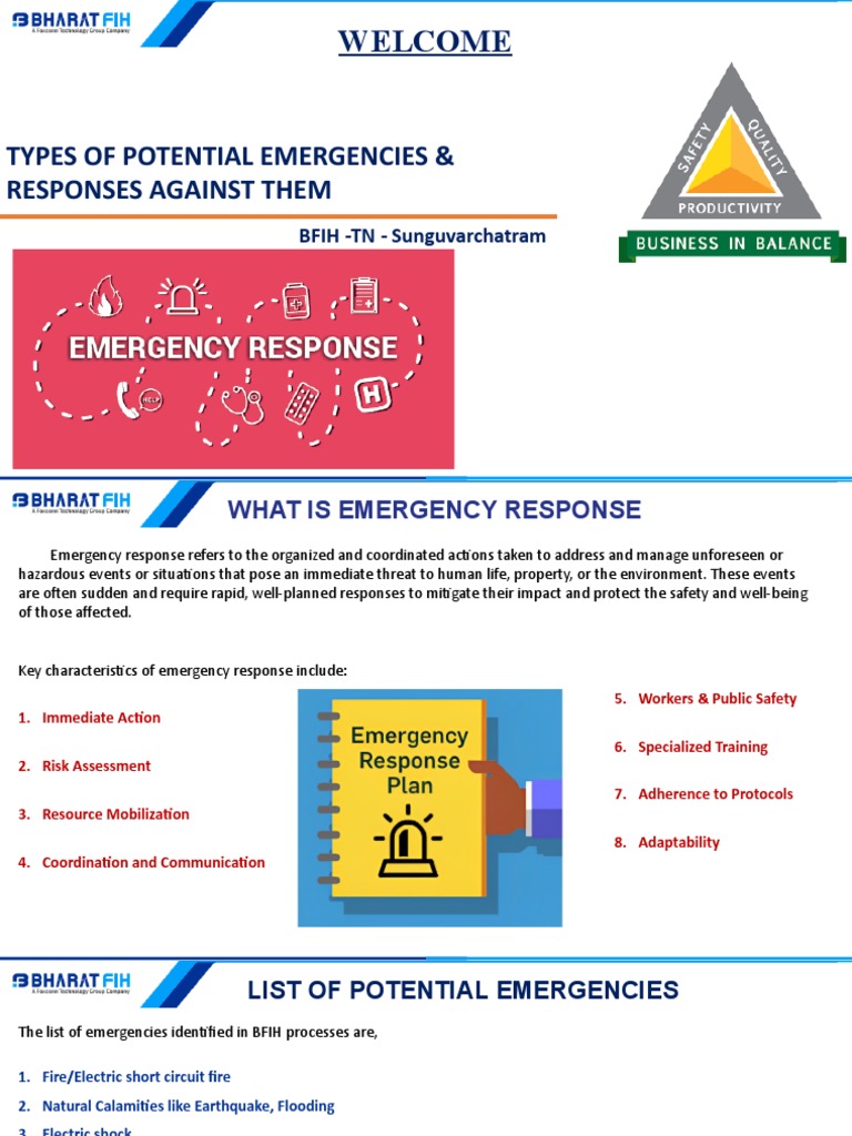 Emergency Response for Factory Workers | PDF | Emergency | Hazards