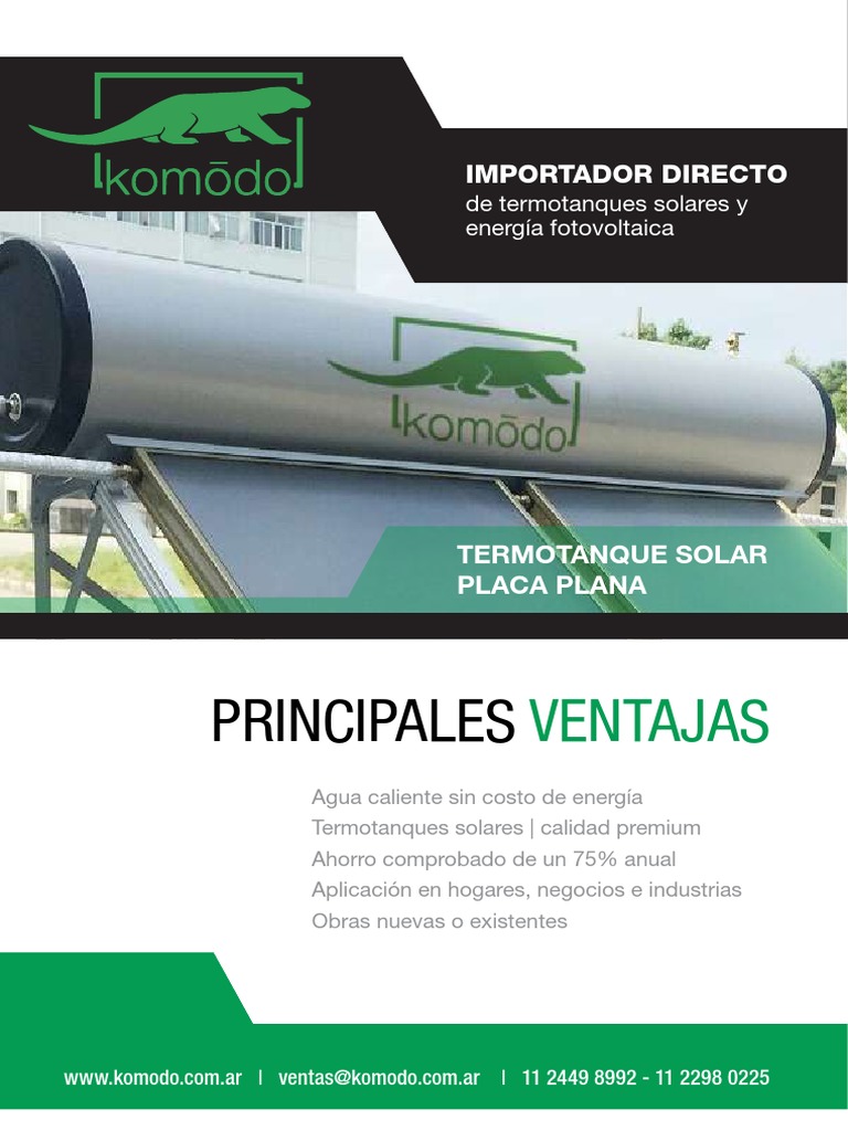 Manual Komodo Placa Plana | PDF | Energía solar | Ciencias fisicas